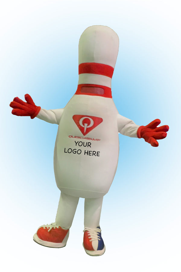 QUIBICA AMF Bowling Pin Mascot Costume - costumespecialists
